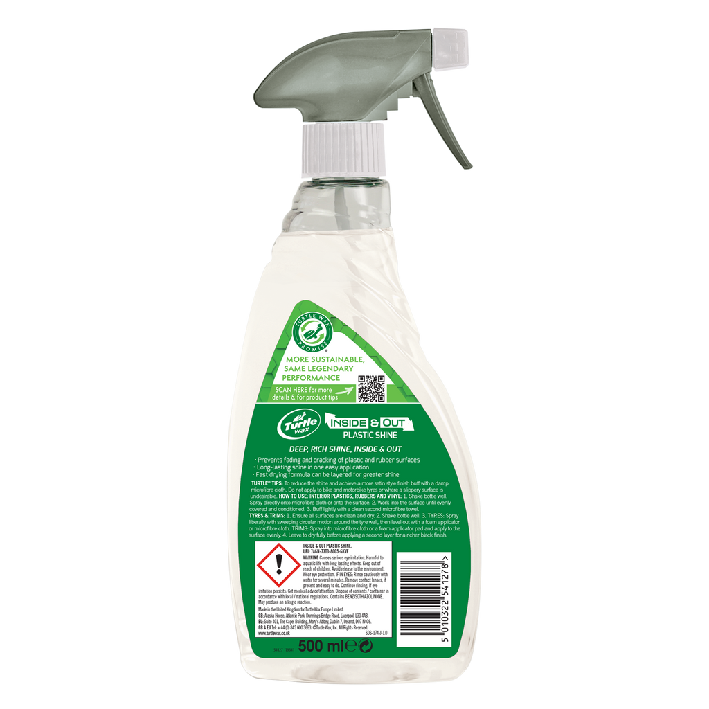 Inside & Out Plastic Shine | Interior Cleaner & Detailer | Turtle Wax