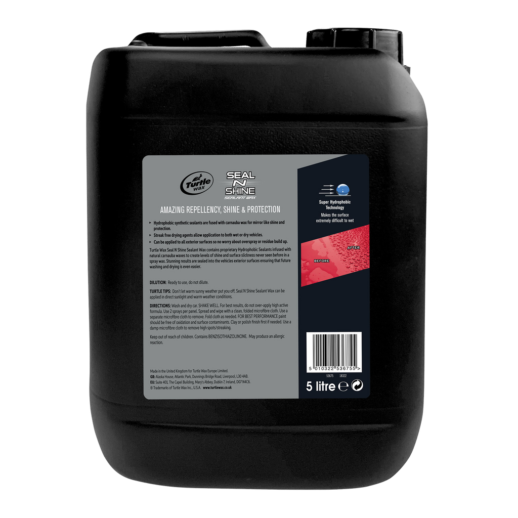Seal 'n' Shine Spray Wax Paint Sealant 5L | Turtle Wax